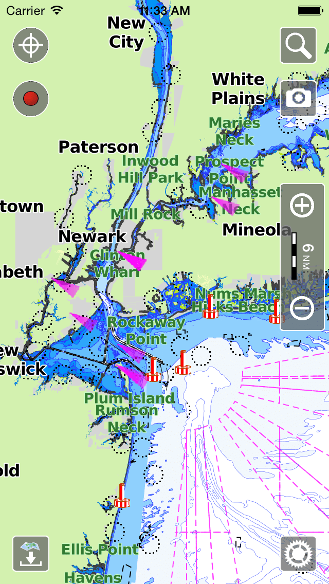 Aqua Map marine gps offline charts, best iphone gps app with NOAA ...
